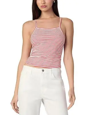 Joe's Jeans The Everyday Tank - White/cherry Red Stripe