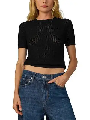 Joe's Jeans Crochet Baby Tee - Black