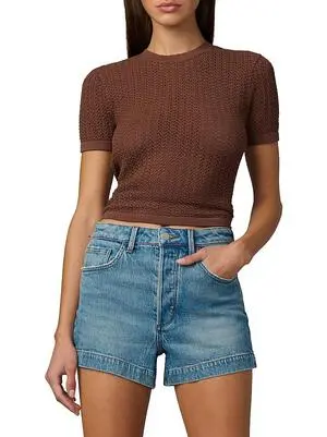 Joe's Jeans The Crochet Baby Tee - Chocolate