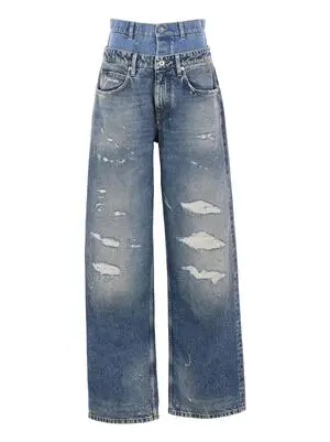 Dolce & Gabbana Double-waist Jeans - Washed Denim