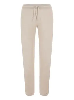 Loro Piana Wide Leg Trousers Natural Melange