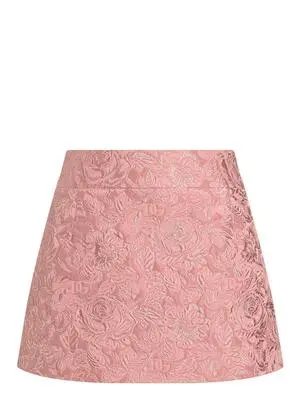 Dolce & Gabbana Floral Jacquard Miniskirt - Multicolor