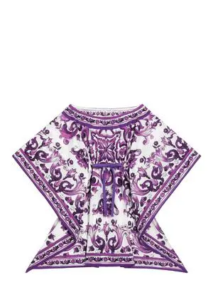 Dolce & Gabbana Majolica Print Cotton Caftan - Multicolor