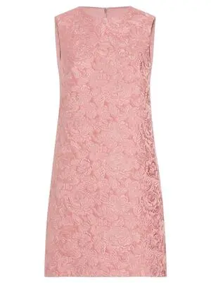 Dolce & Gabbana A-line Floral Matelassé Jacquard Short Dress - Multicolor