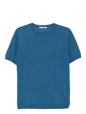 KANGRA Fine-ribbed T-shirt - Blue