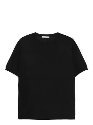 KANGRA Fine-ribbed T-shirt - Black
