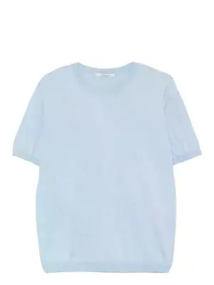 KANGRA Fine-ribbed T-shirt - Blue
