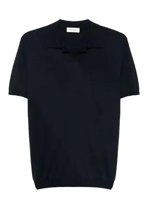 KANGRA Fine-ribbed T-shirt - Blue