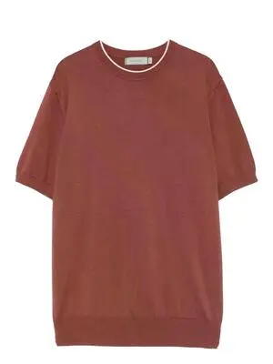 Canali Fine-knit T-shirt - Brown