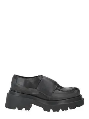 Plan C Chunky Leather Loafers - Black