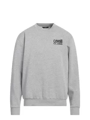 Roberto Cavalli Sweatshirt In Polyester And Cotton Grey