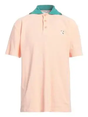 Maison Kitsuné Polo Shirt Apricot Size Cotton - Orange