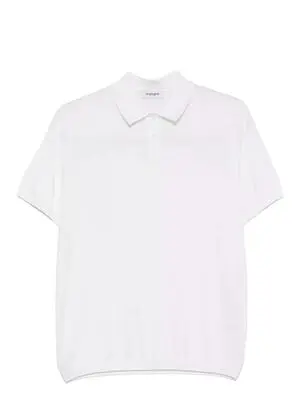 KANGRA Fine-ribbed Polo Shirt - Neutrals