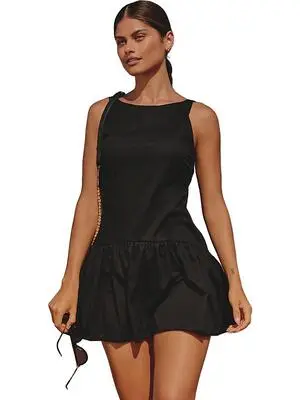 Peixoto Addison Sleeveless Drop-waist Mini Dress - Black