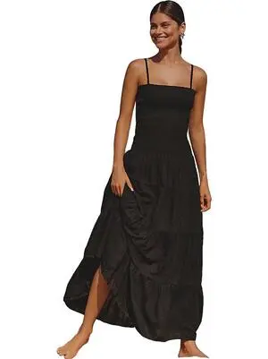 Peixoto Clemente Tiered Maxi Dress - Black
