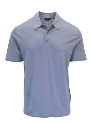 Vince Linen Polo Shirt - Blue