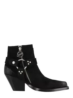SONORA 75mm Suede Ankle Boots - Black