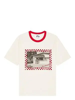 President's Malibu County T-shirt In White - Ecru & Red