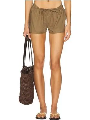 MONTCE Low-rise Drawstring Shorts - Khaki