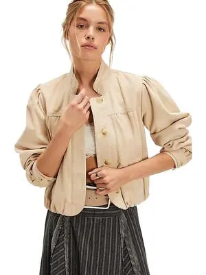 Free People Nimbus Suede Jacket Tofu