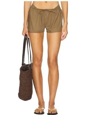 MONTCE Low-rise Drawstring Shorts - Olive