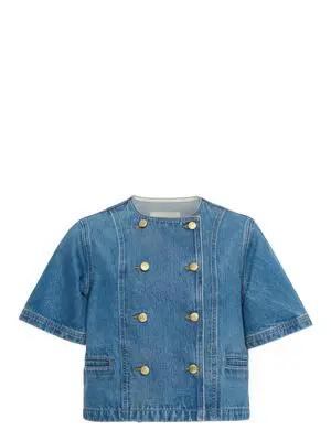 Ulla Johnson The Serge Short Sleeve Jacket - Danube