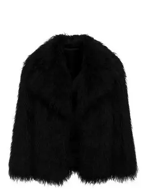 SPARKL Fur Coat - Black
