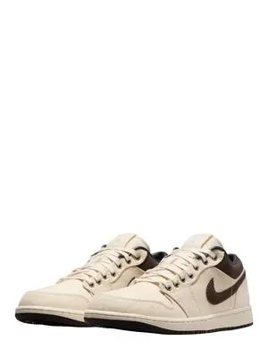 JORDAN Air 1 Low Premium Sneakers - Pale Ivory/ Baroque Brown