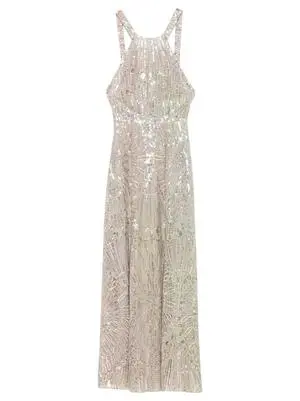 Elie Saab Sequin-embellished Maxi Dress - Brown