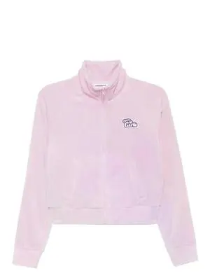 CHOCOOLATE Logo-patch Velvet Jacket - Pink