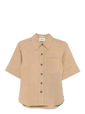 Scotch & Soda Gabardine-weave Shirt - Brown