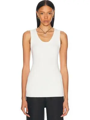 Enza Costa Boucle Knit Tunic Top - Off White