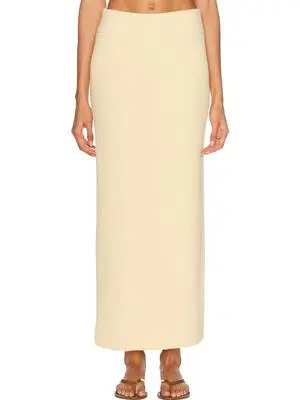 Enza Costa Boucle Knit Skirt - Bleached Sand