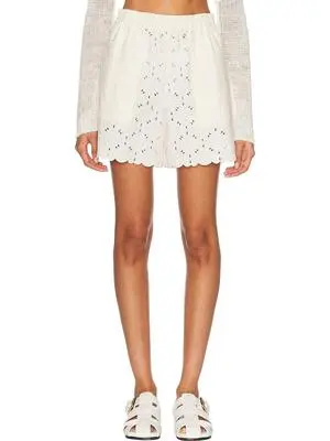 Moncler Lace Short - White