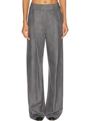 THE SEI Boyfriend Trouser - Grey Chambray