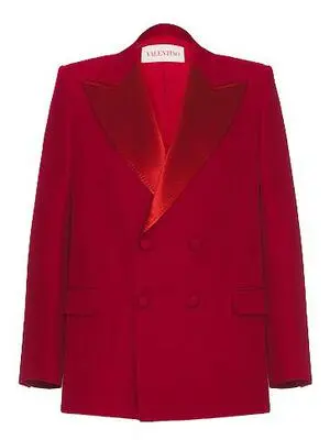 Valentino Garavani Classic Double Breasted Blazer - Cherry
