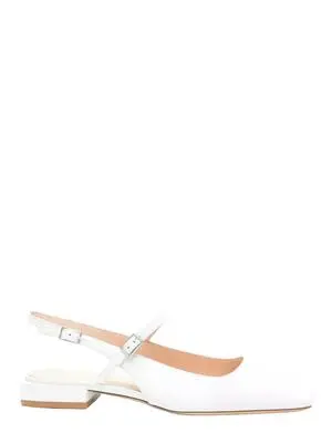 P.a.r.o.s.h Leather Slingback Pumps - White