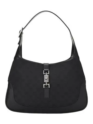 Gucci Gg Canvas Jackie Hobo Bag - Black
