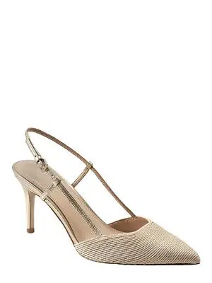 MARC FISHER LTD. Pointed Toe Stiletto Heel Pumps - Light Natural