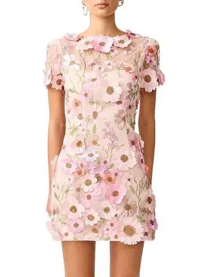 ELLIATT Elle Applique Mini Dress - Multi