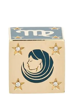 Adina Reyter 9k Virgo Zodiac Diamond & Ceramic Big Bead - Gold