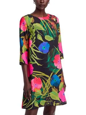 Caroline Rose Easy Shift Dress - Multi/black