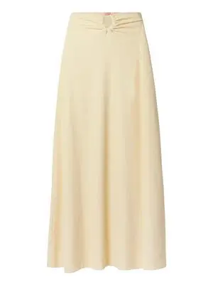 Johanna Ortiz Keel Embellished Ribbed Maxi Skirt - Neutrals