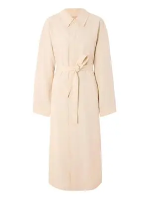 LEMAIRE Belted Wool-blend Trench Coat - Neutrals