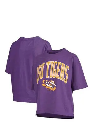 PRESSBOX Lsu Tigers Nelson Arch Over Logo Slub T-shirt - Purple