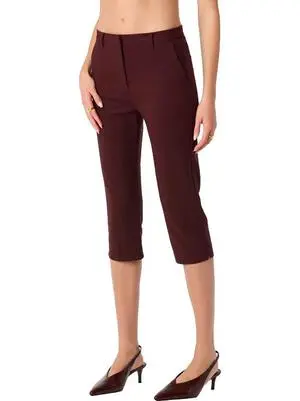 Astr The Label Cardin Capri Pants - Wine
