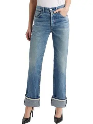 MOUSSY Amityville High-Waist Straight-Leg Jeans