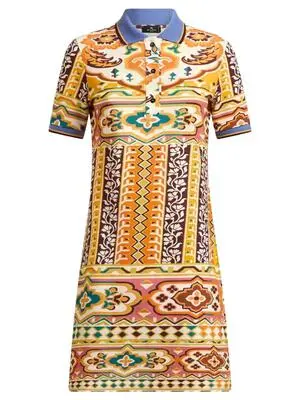 Etro Piqué Mini Dress - Neutrals