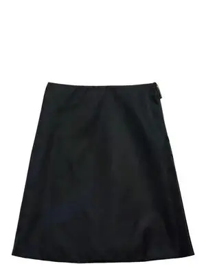 Prada Logo-triangle Skirt - Black