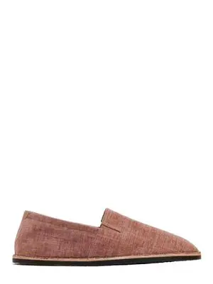BRUNELLO CUCINELLI Round-Toe Canvas Loafers